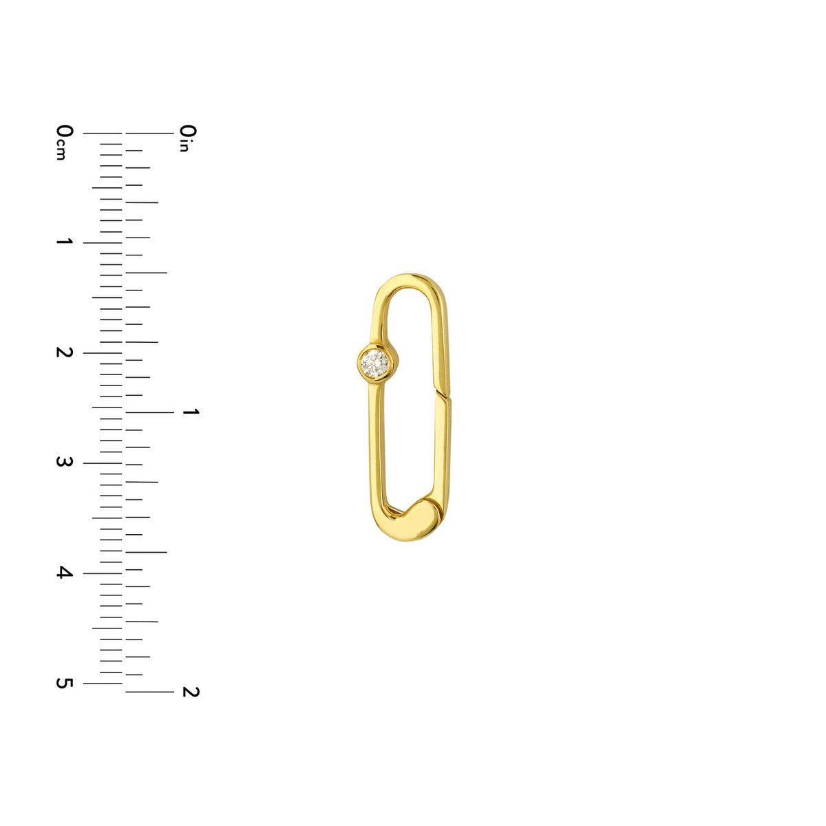 14k Gold Diamond Push Clasp Lock Connector Pendant Charm Hanger Bail ...