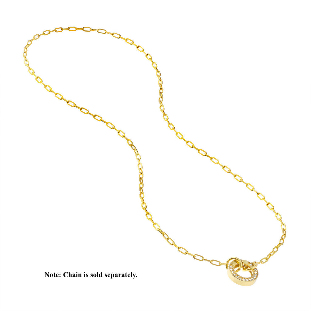 14k Gold Diamond Push Clasp Lock Connector Pendant Charm Hanger Bail ...