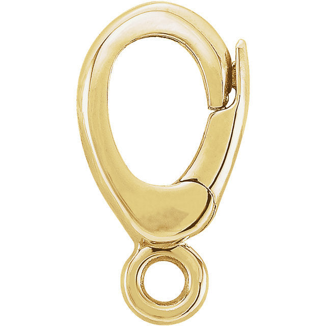 14k Gold 18k Gold Platinum 8.6x4.75mm Triggerless Charm Bail Clasp Jum ...